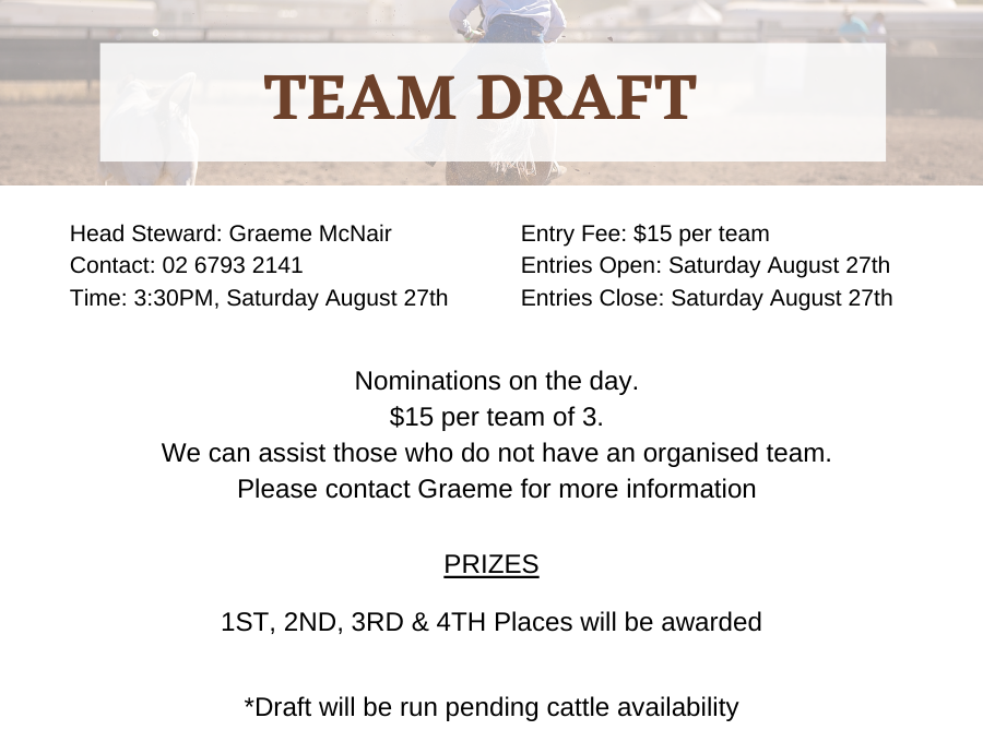 Competitions - Wee Waa Show Society